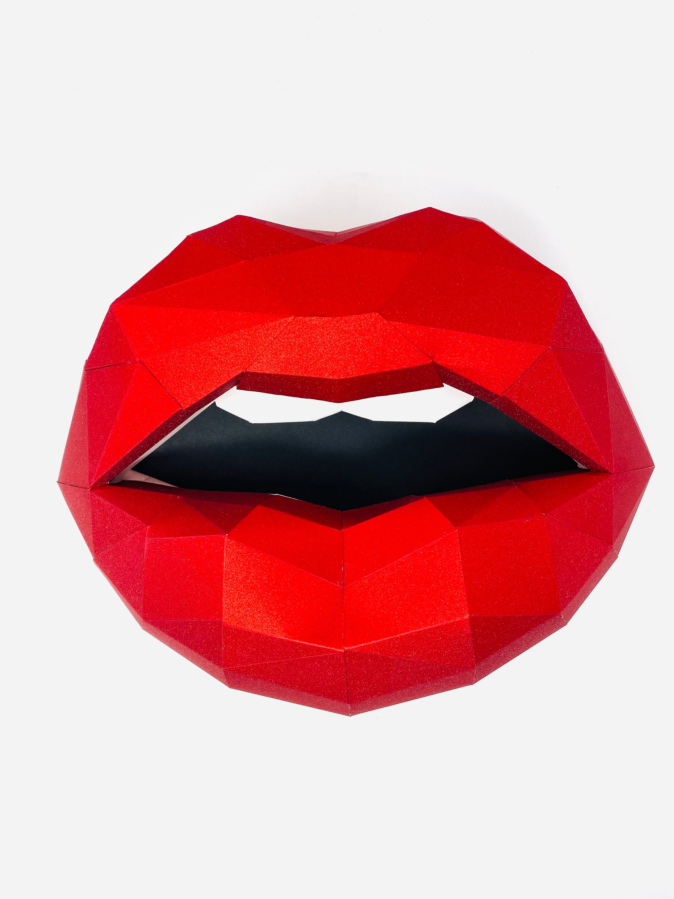 Paper Lips Hot Pink and Red Full Glitter Wall Art for Home - Etsy