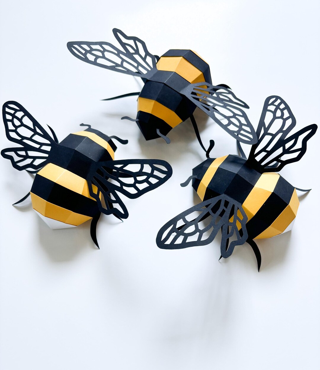 Paper Bee Decor for Walls of Home Office or Salon| Wall Art for Bee ...