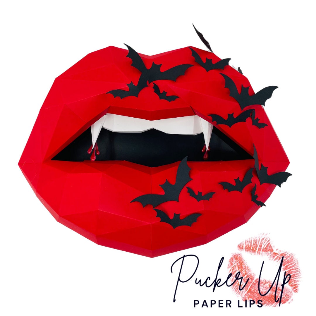 Vampire Paper Lips | Wall Art | Salon Decor| Office Art| Fashion Lover ...