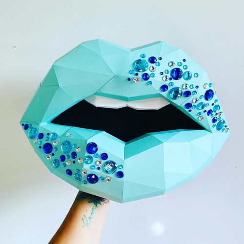 Paper Lips Crystalized Wall Art for Home Office or Salon - Etsy