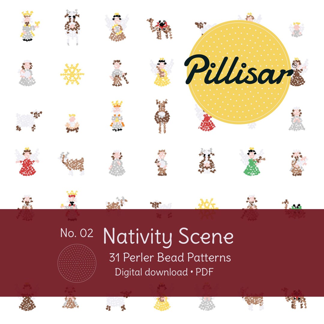 Nativity Scene Christmas Perler Bead Pattern Collection - Pillisar No ...