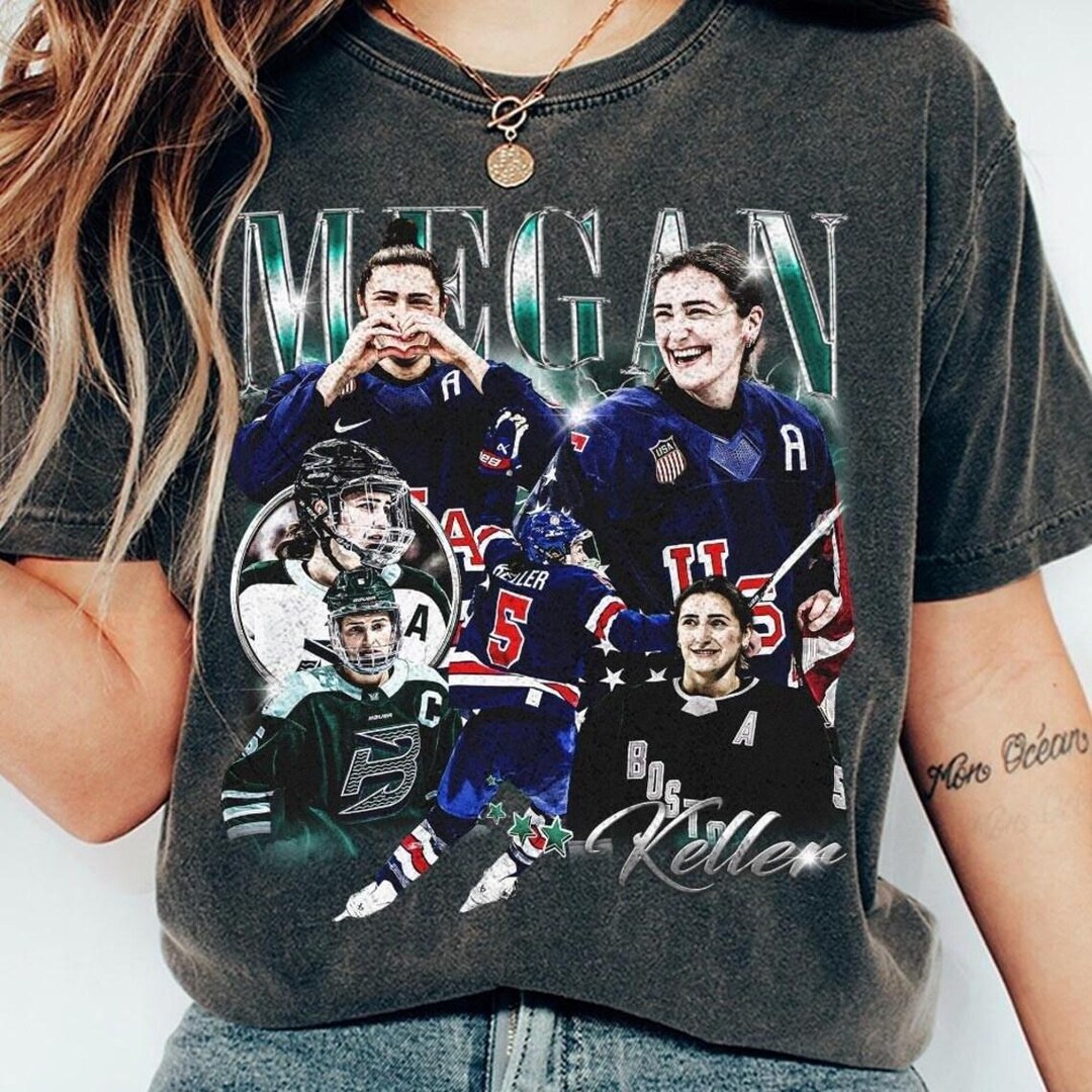 Megan Keller Shirt, USA Hockey Vintage Graphic Tee, Boston College ...