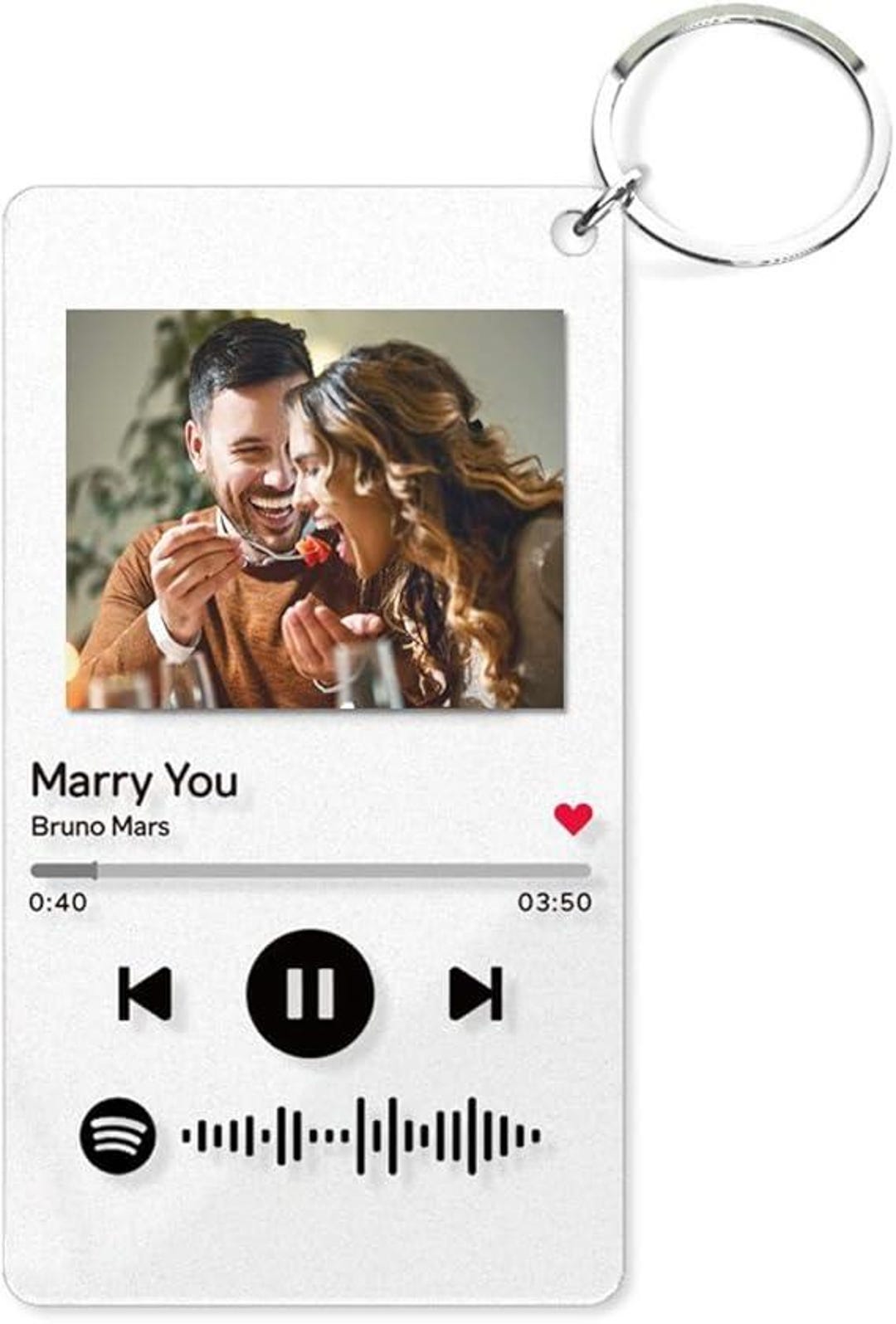 Custom Spotify Keychain With Picture, Custom Scannable Spotify Music ...