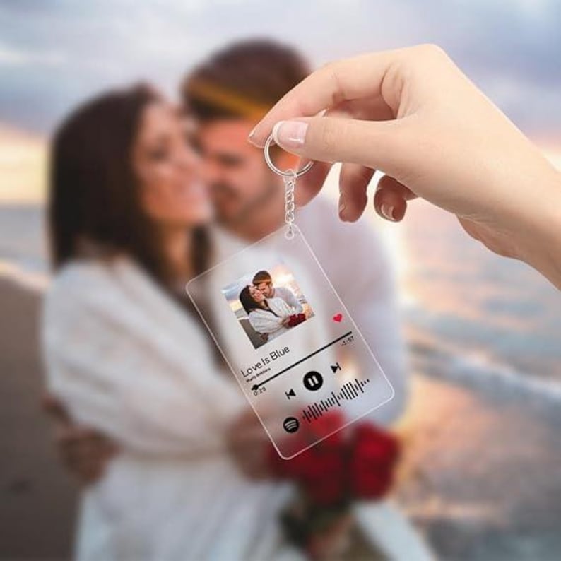 Custom Spotify Keychain With Picture, Custom Scannable Spotify Music ...