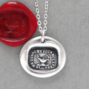 Wax Seal Necklace Aladdin Magic Genie Lamp Antique Wax Seal Jewelry ...