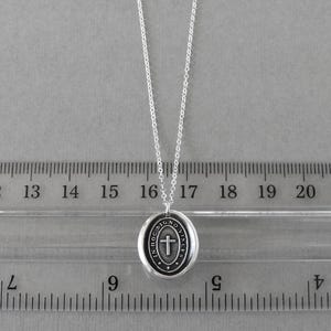 In This Sign You Shall Conquer Wax Seal Necklace in Silver Antique ...