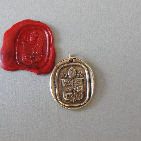 Christian Symbols Wax Seal Pendant Religious Faith Lamb Of | Etsy
