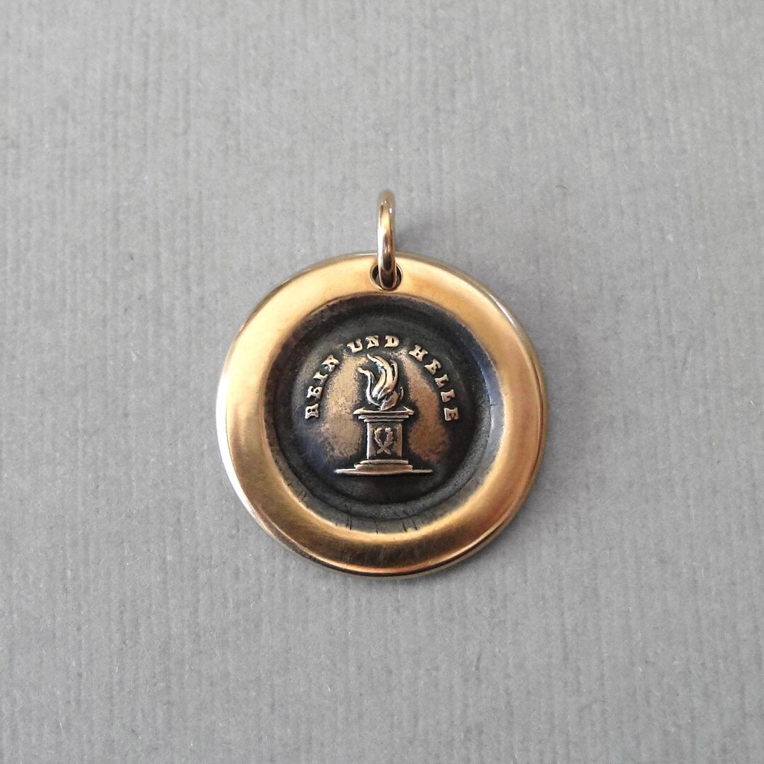 Burn Brightly Wax Seal Necklace Pendant - Motivational Inspirational ...
