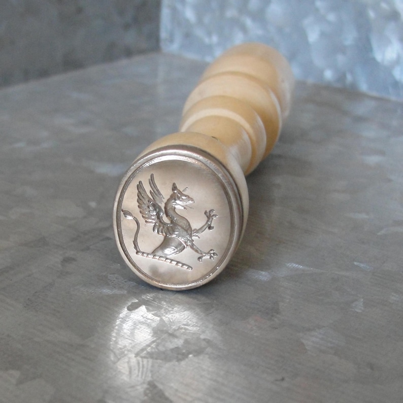 Griffin Wax Seal Stamp - Remake of Antique 19th Century Sealing Imprint ...