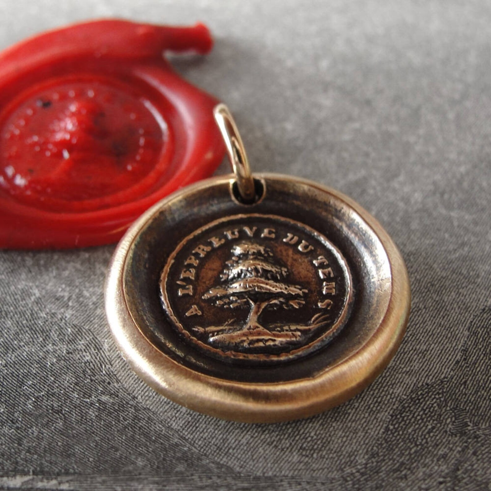 Tree Wax Seal Charm Steadfast Antique Wax Seal Jewelry - Etsy