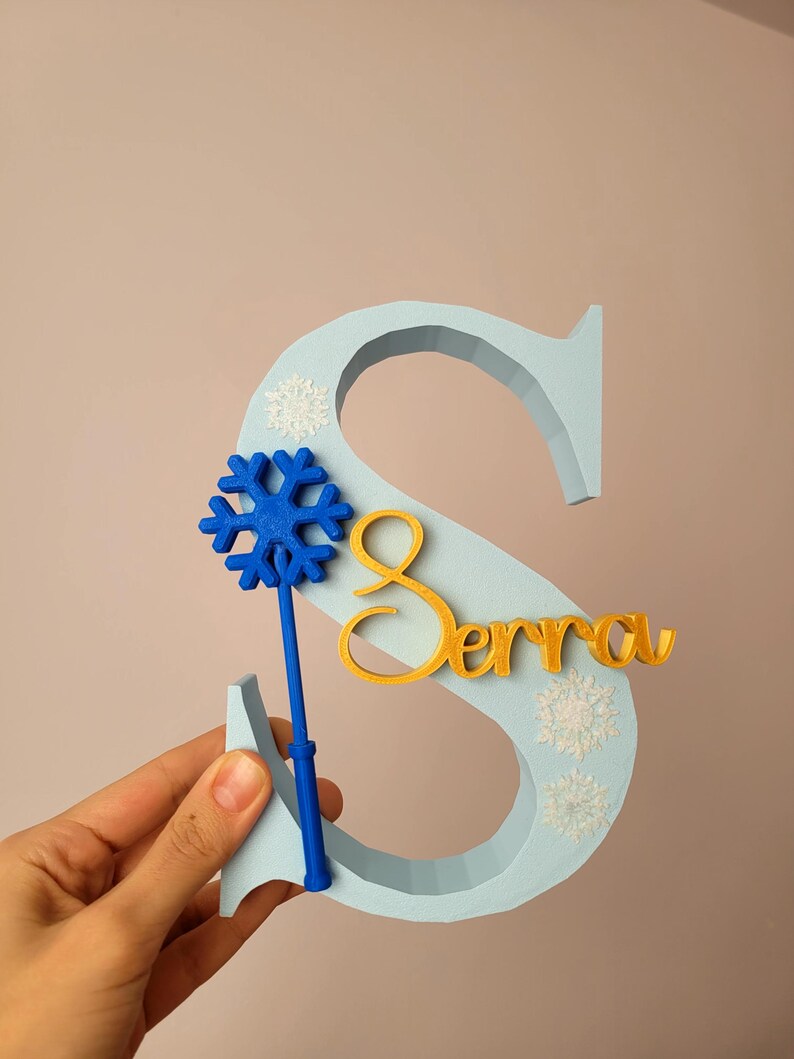 Frozen Style 3D Printed Letter Decor - Etsy