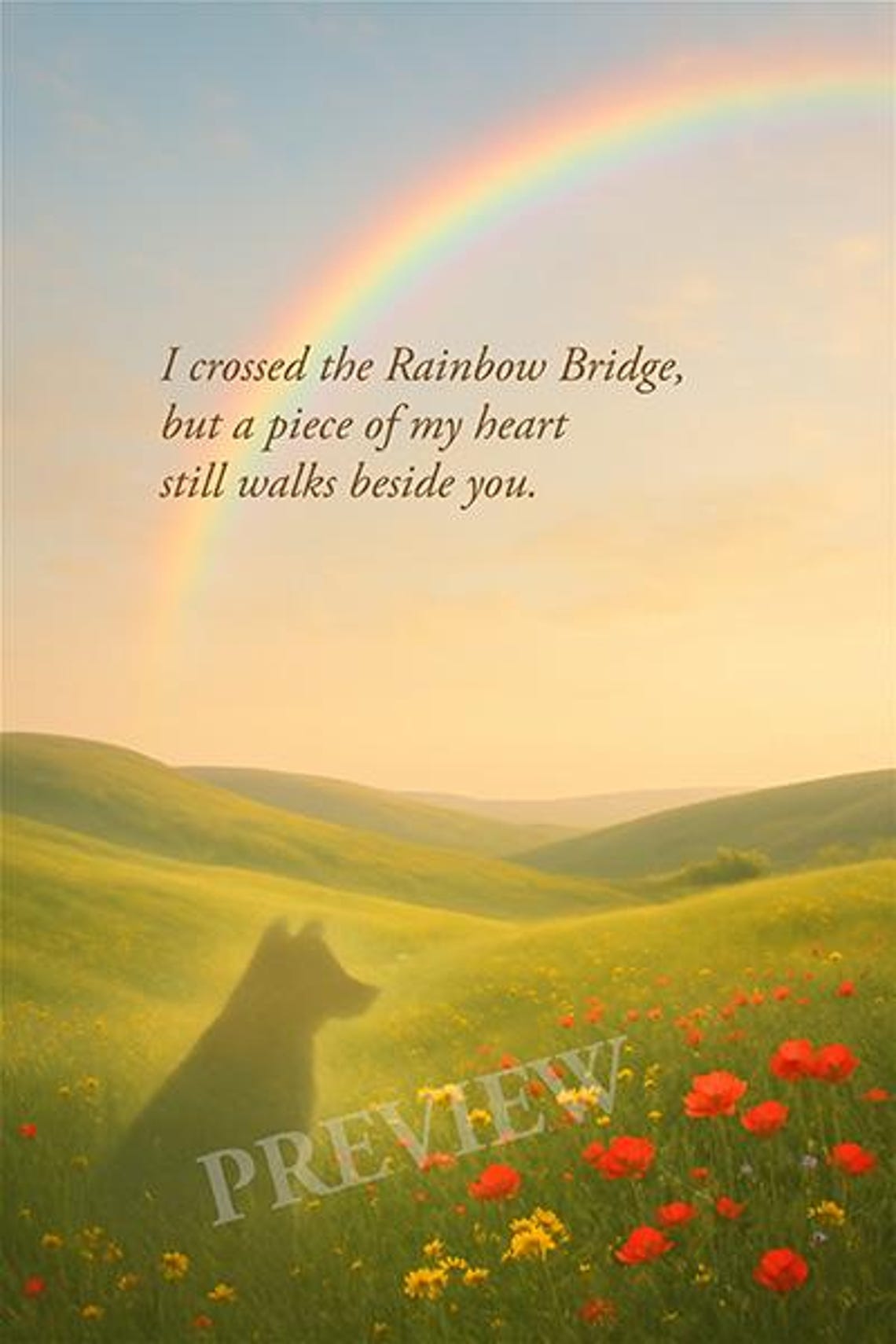 Printable Pet Loss Sympathy Cards, Set of 5 Dog Memorial Cards, Instant ...