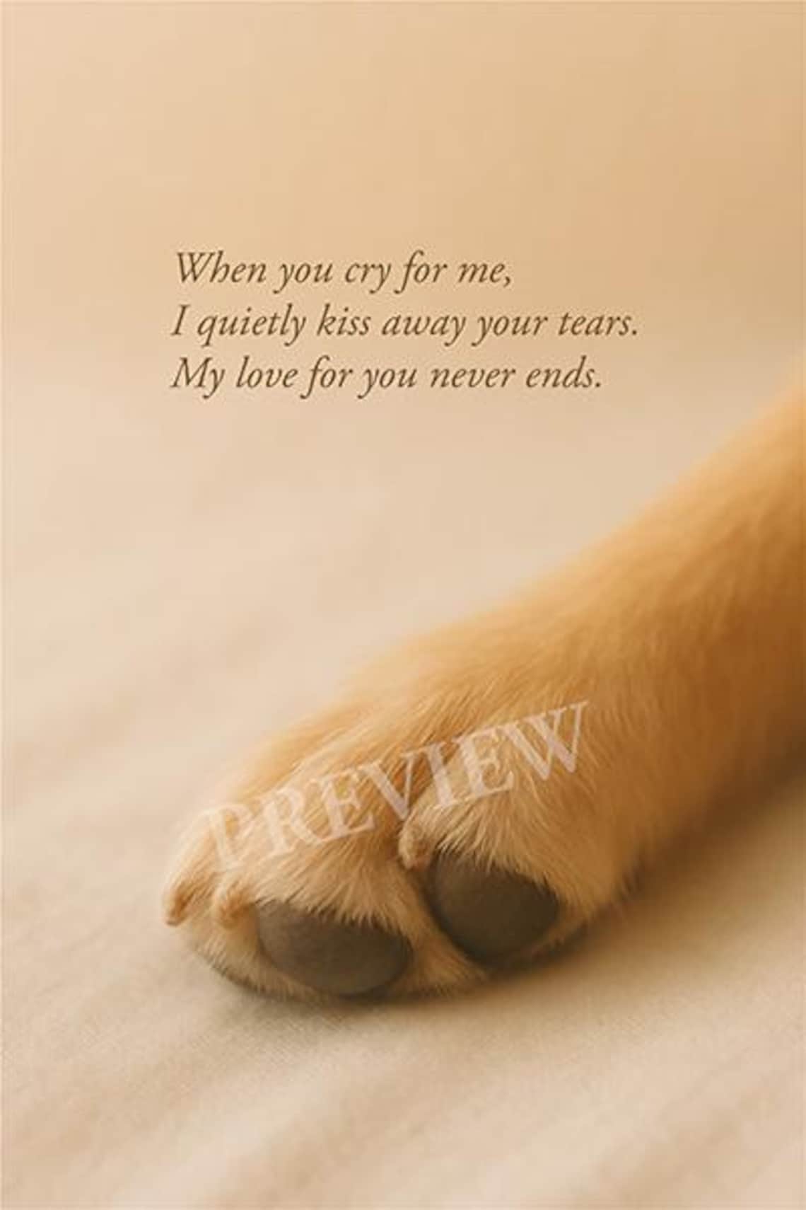 Printable Pet Loss Sympathy Cards, Set of 5 Dog Memorial Cards, Instant ...