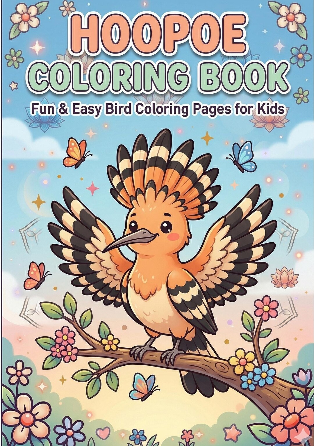 Hoopoe Coloring Book | Exotic Bird Illustrations, Kids Printable PDF - Etsy