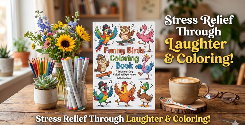 Funny Birds Coloring Book | 30 Detailed Nature Pages (PDF Download) - Etsy