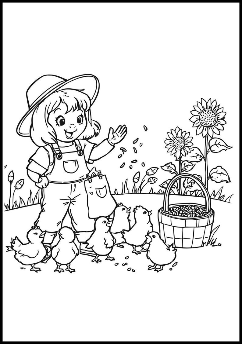 Farm Friends Coloring Book | Adorable Barnyard Animals (PDF Download ...