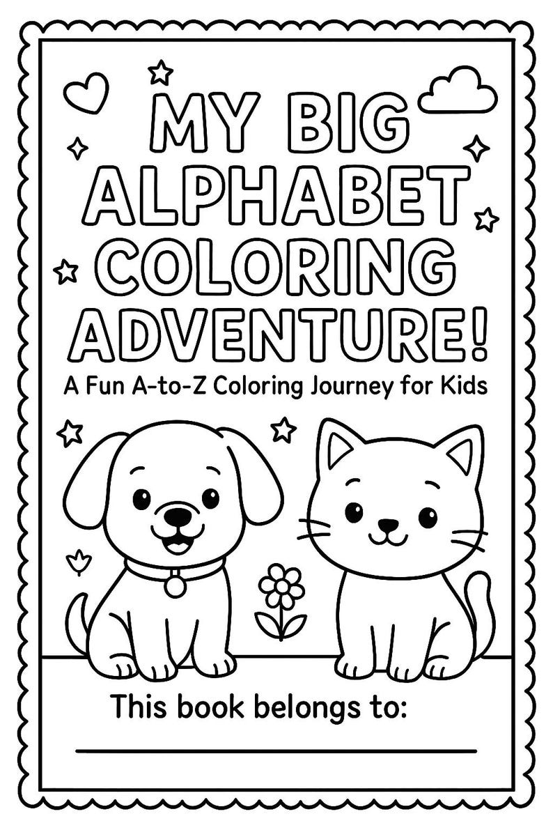 Alphabet Coloring Book | Fantasy ABC Bundle (PDF Pattern) - Etsy UK