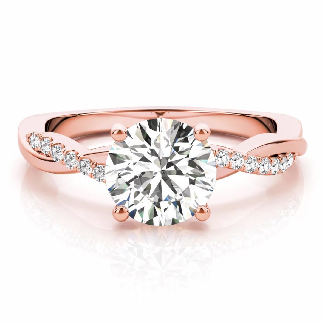 1.5CT Moissanite Infinity Shape Imperial Spark Diamonds Ring by ...