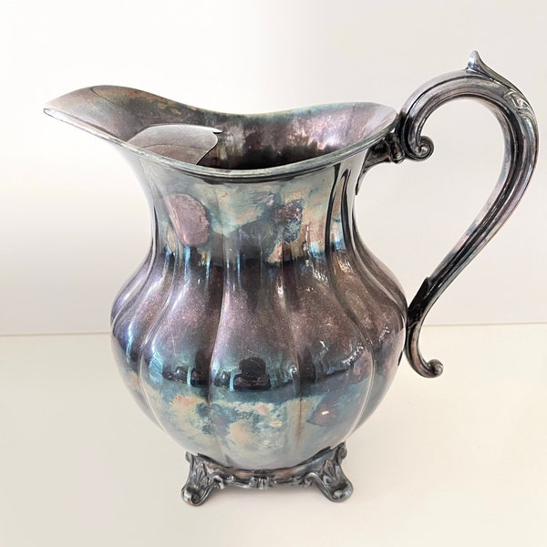 Silver Plate Pitcher - Etsy