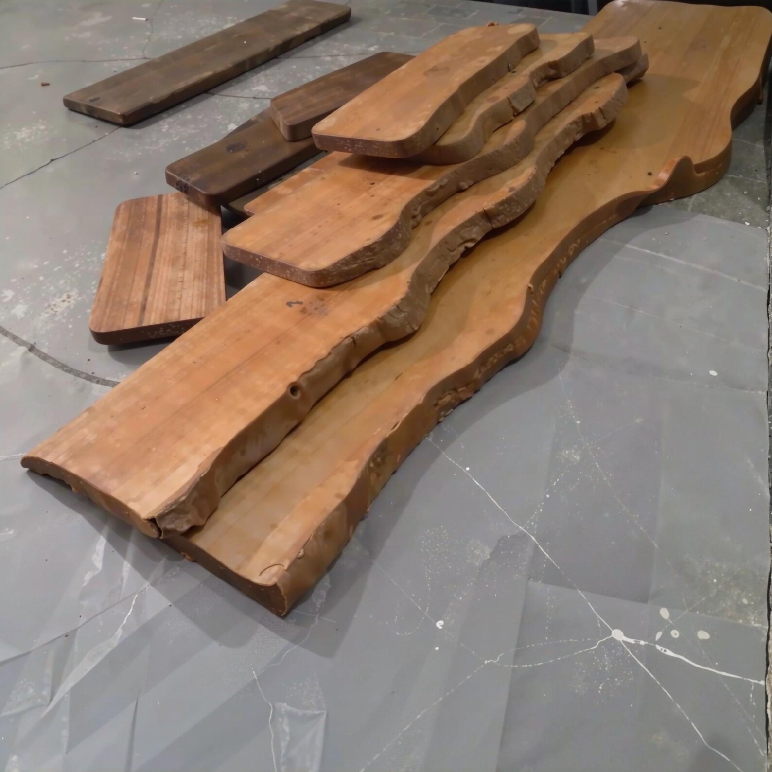 Rustic Modern Live Edge Wood Floating Shelves Handcrafted, Organic ...