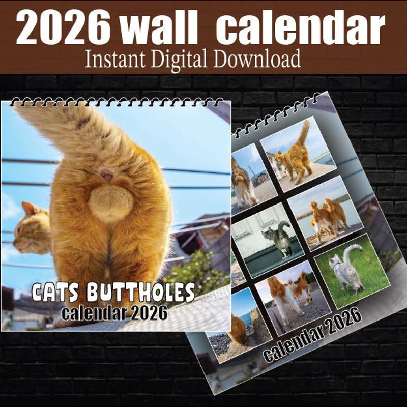 Butt Calendar - Etsy