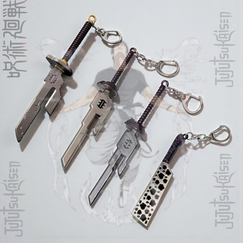 Toji Fushiguro Sword Keychain, Anime JJK Metal Keychain, Gift for Her ...