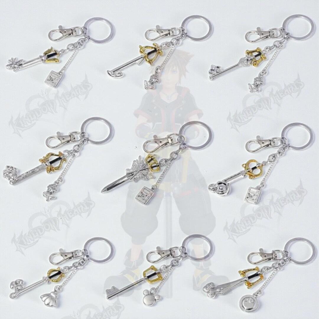 Kingdom Heart Keychain, Sora Golden Metal Keyblade Keychain, Gift for ...