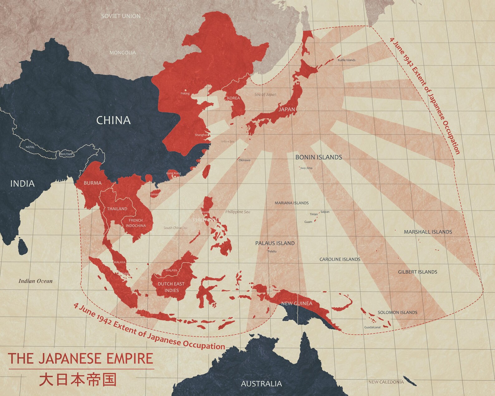 Infographic Poster of the Japanese Empire - Etsy