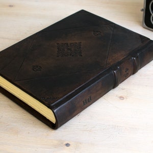 Hardcover Journal, Customized Diary, Black Leather Journal ...