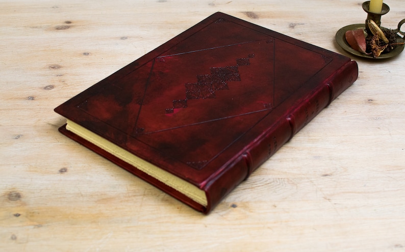 B4 Red Journal Leather Journal Custom A4 Hard Cover - Etsy Australia