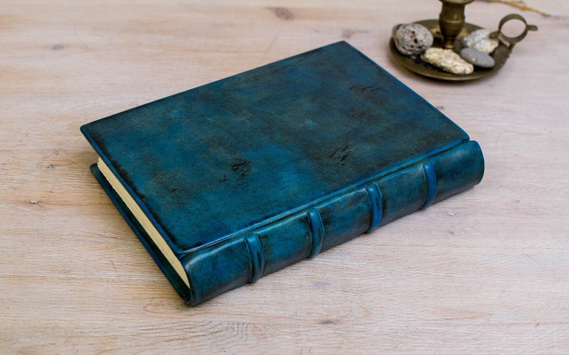 B5 Blue Turquoise Journal Leather Journal Customized | Etsy