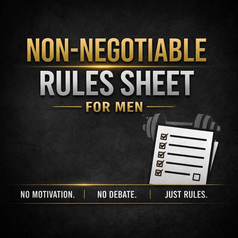 Non‑negotiable Rules Sheet for Men – Discipline & Execution Tracker ...