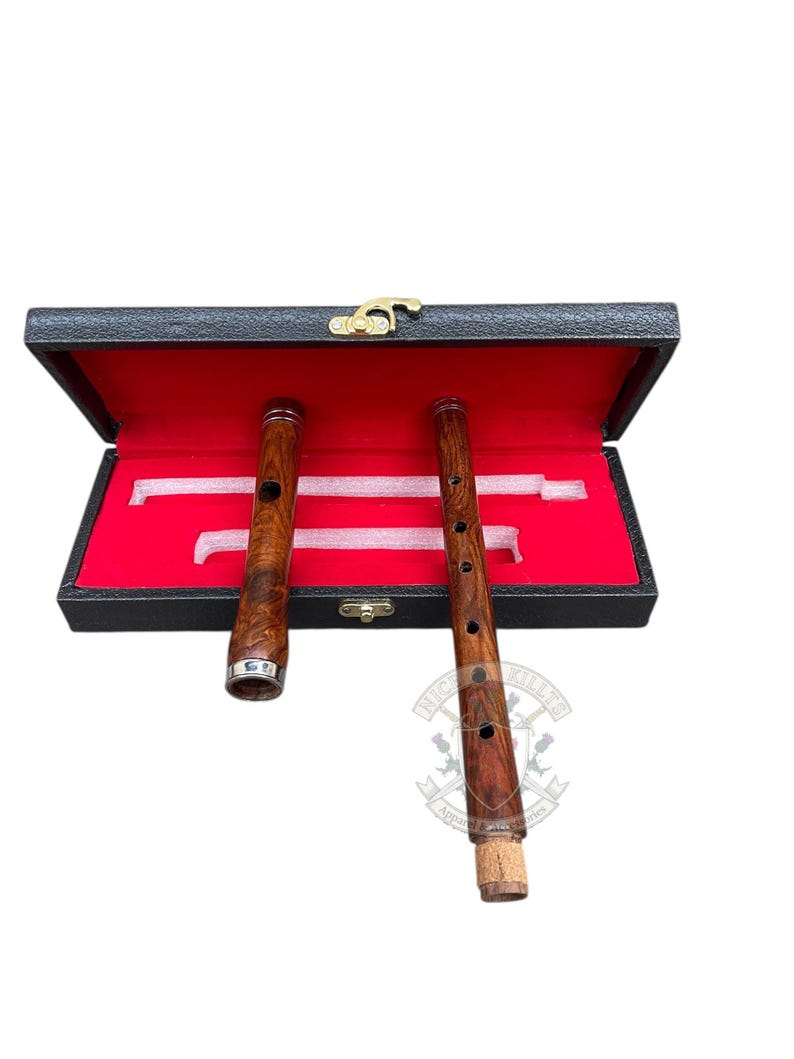 Handcrafted Rosewood Irish Flute 2-part Wooden D Flute With Carry Case ...