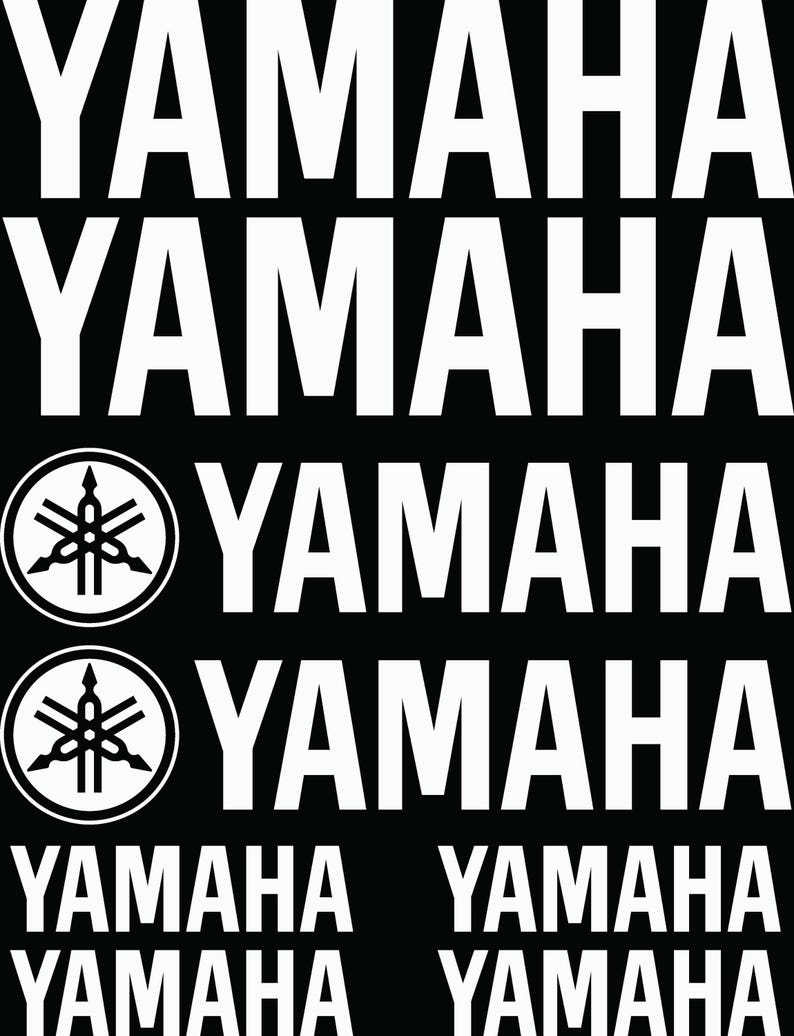 Yamaha Decals Stickers Set Kit for Motorcycle Outboard Bike Vinyl ...