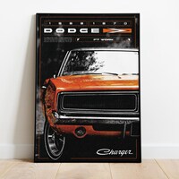 Dodge Challenger Inspired Digital Art, Digital Car Print, Car Poster ...