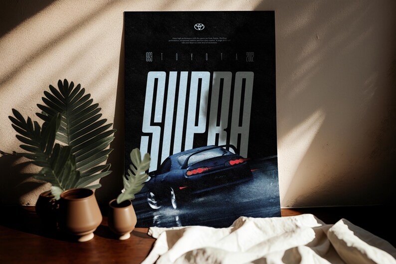 Toyota Supra Poster | Iconic Car | Framed&unframed - Etsy