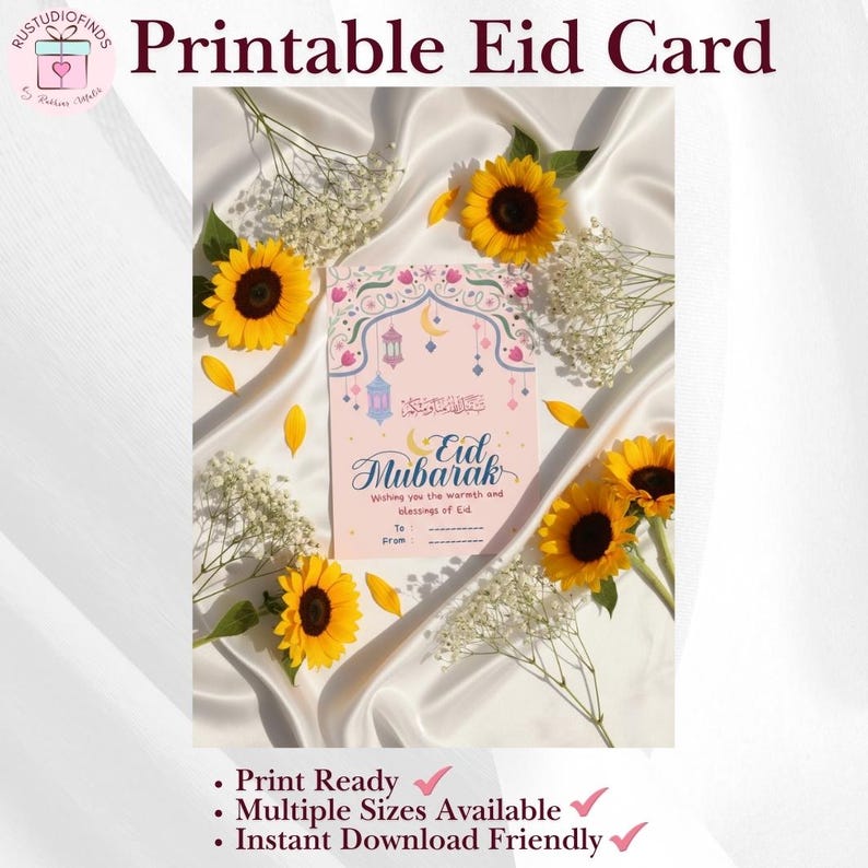 Eid Mubarak 2026 Printable Card - Etsy Canada