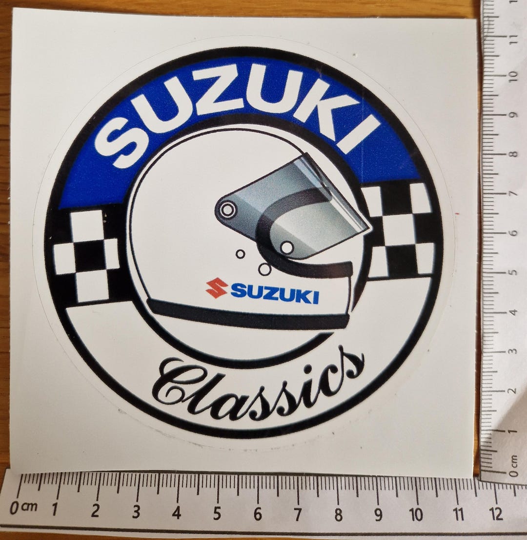 Retro Style Suzuki Crash Helmet Sticker. (ref. C13) - Etsy