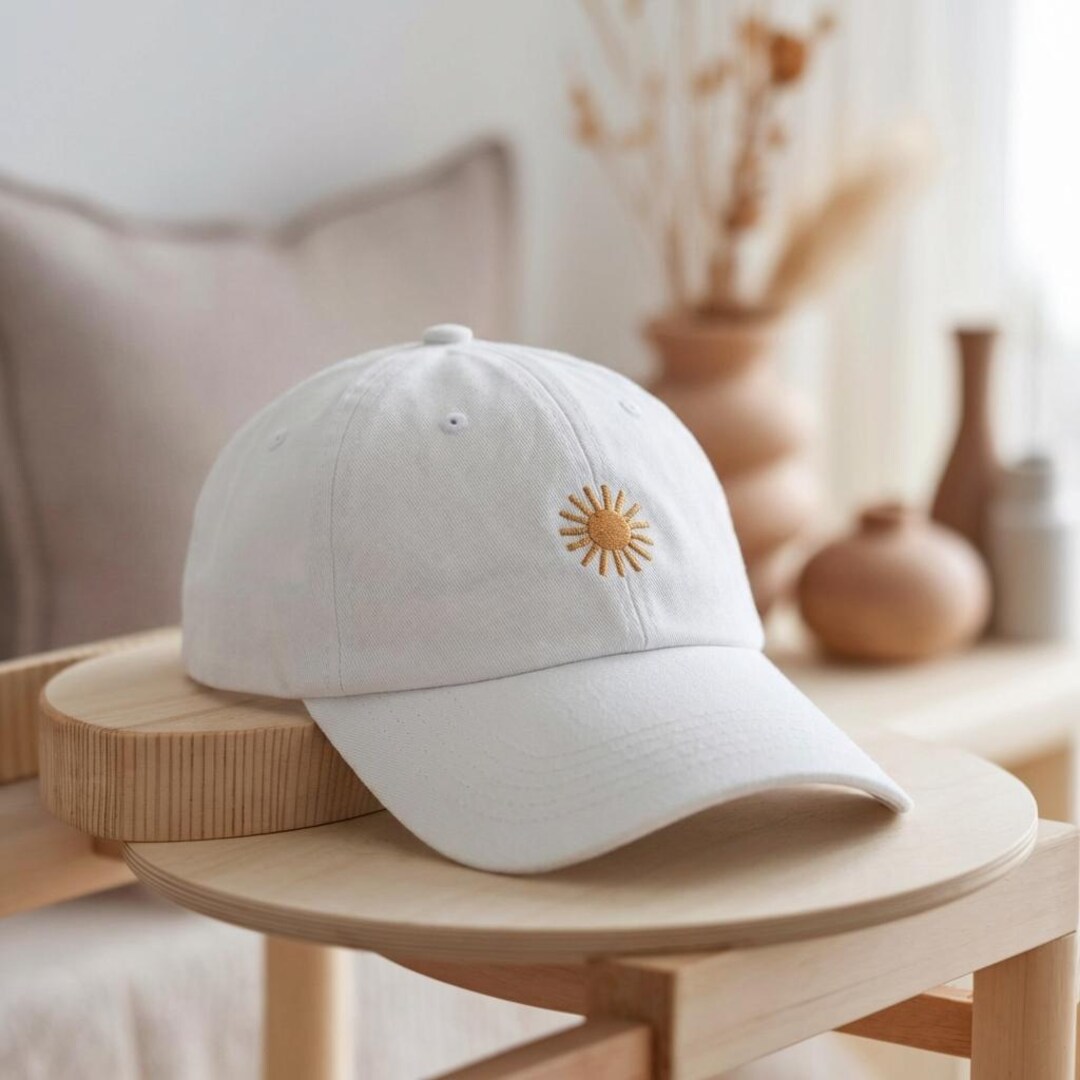 Custom Embroidered Sun Baseball Cap, Washed Hat - Etsy