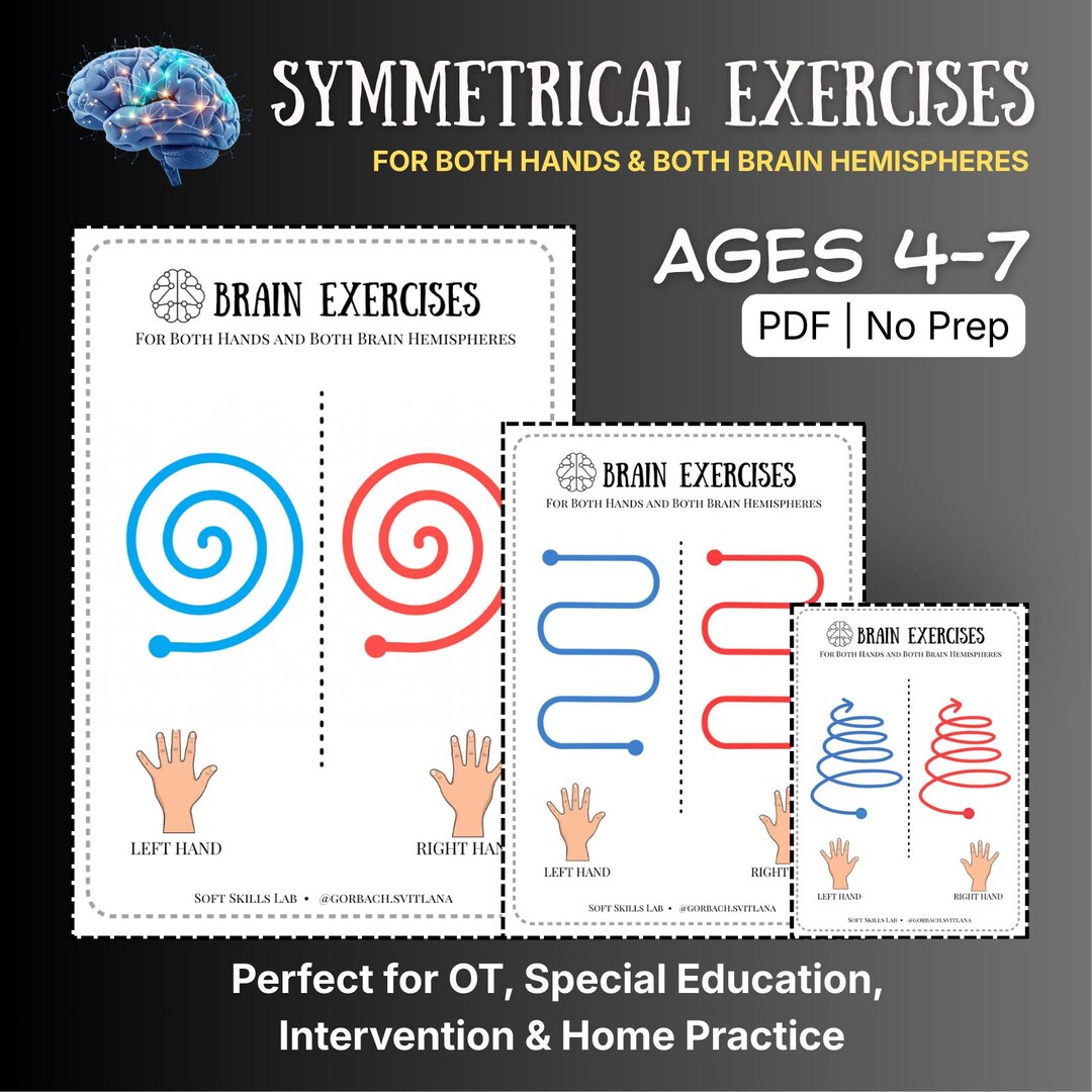 Symmetrical Brain Exercises | Fine Motor & Bilateral Coordination | OT ...