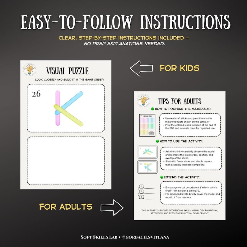 Visual Puzzle Printable for Kids | Sequencing & Thinking Activity ...