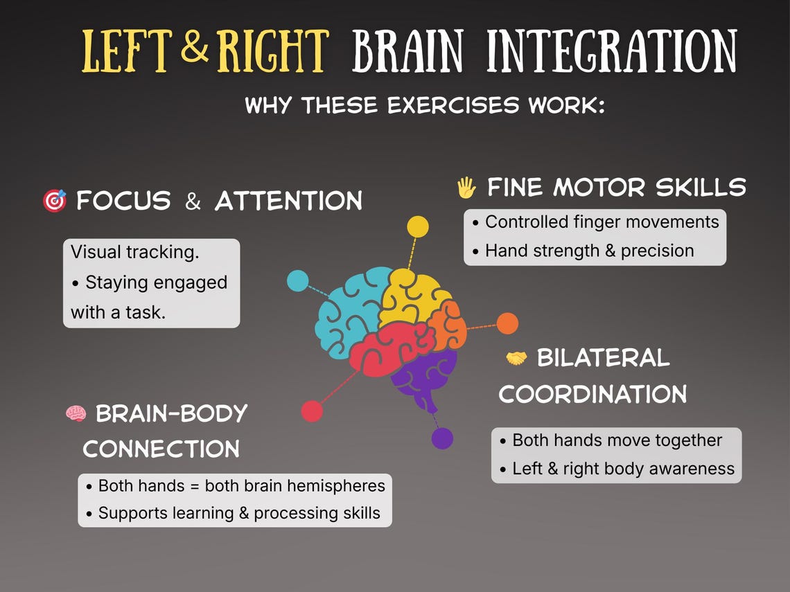 Bilateral Brain Exercises for Focus & Coordination | Fine Motor ...