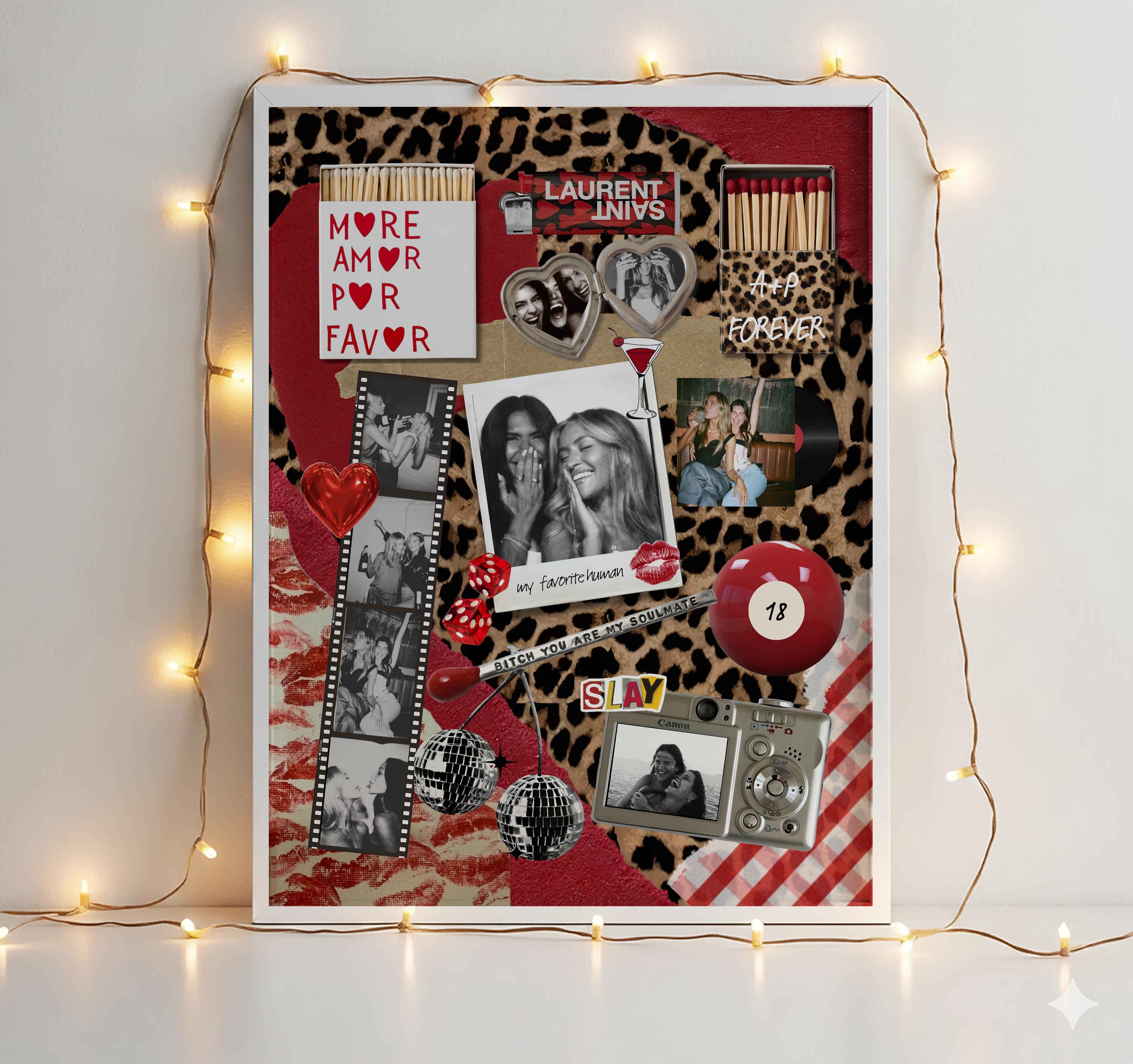 Custom Matchbox Art Poster, Retro Cheetah Editable Matchbook Template ...