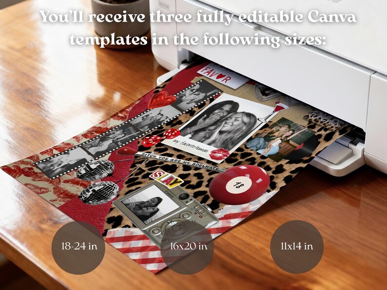 Custom Matchbox Art Poster, Retro Cheetah Editable Matchbook Template ...