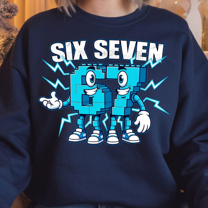 Six Seven 67 Meme PNG: Gen Alpha Slang Graphic (digital Download) - Etsy