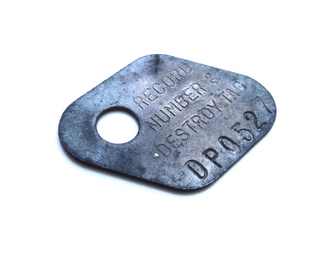 Vintage Record Number and Destroy Tag Steampunk Supplies - Etsy