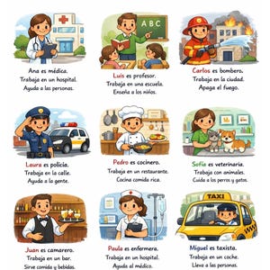 Las Profesiones – Spanish Worksheets for Kids | Jobs Vocabulary ...