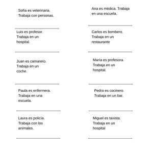 Las Profesiones – Spanish Worksheets for Kids | Jobs Vocabulary ...
