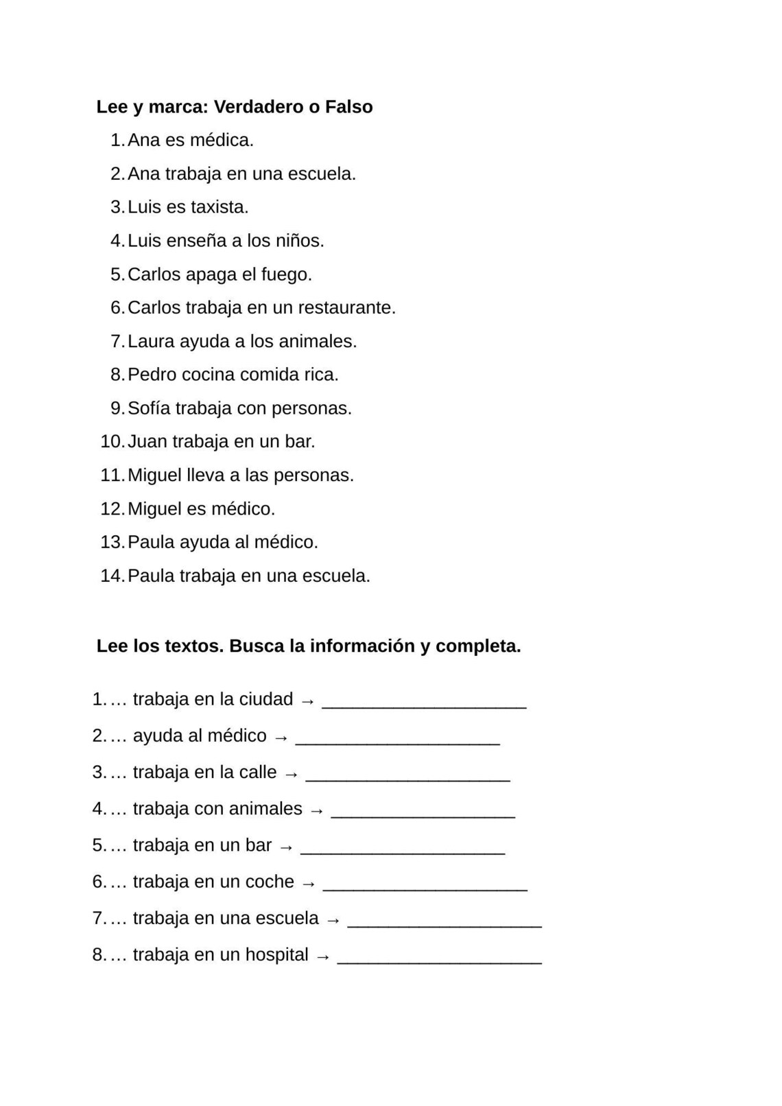 Las Profesiones – Spanish Worksheets for Kids | Jobs Vocabulary ...