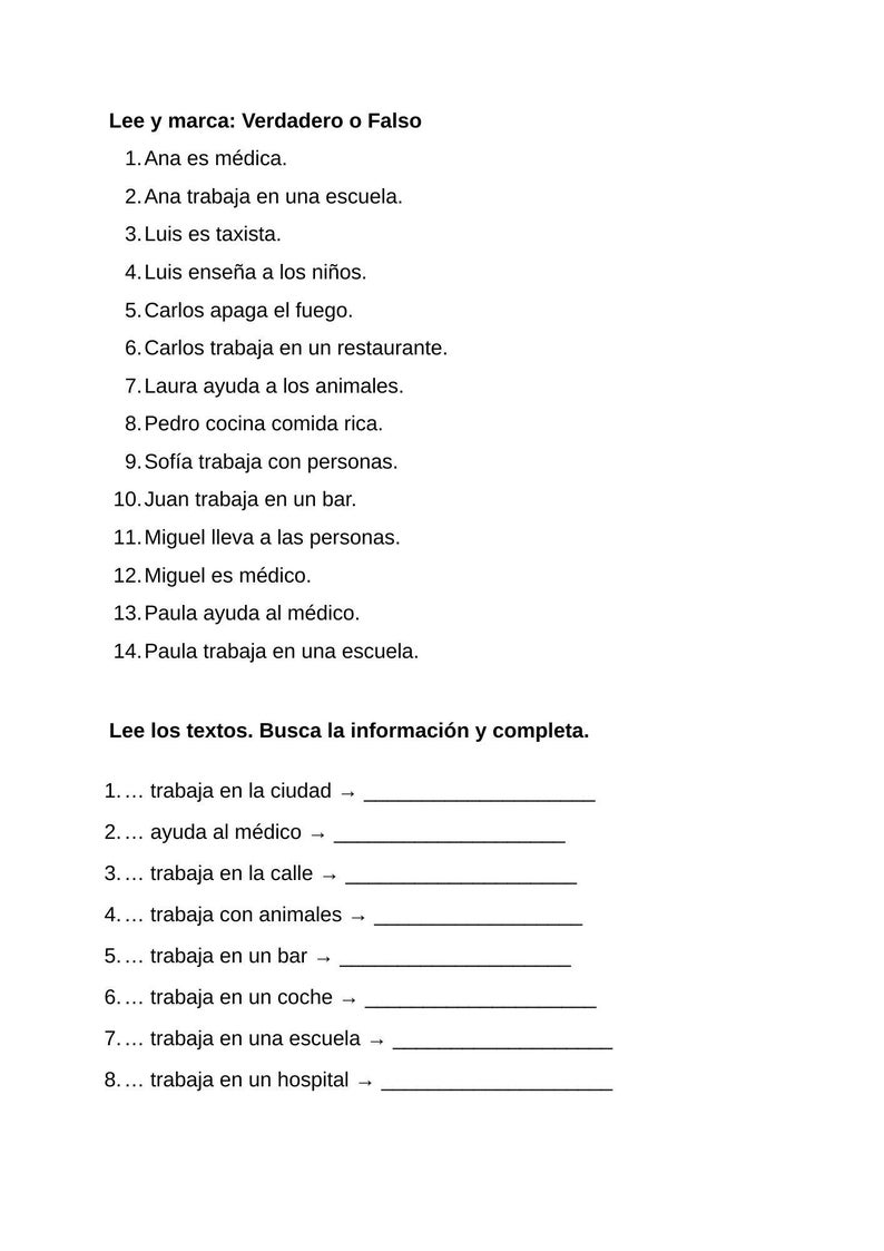 Las Profesiones – Spanish Worksheets for Kids | Jobs Vocabulary ...